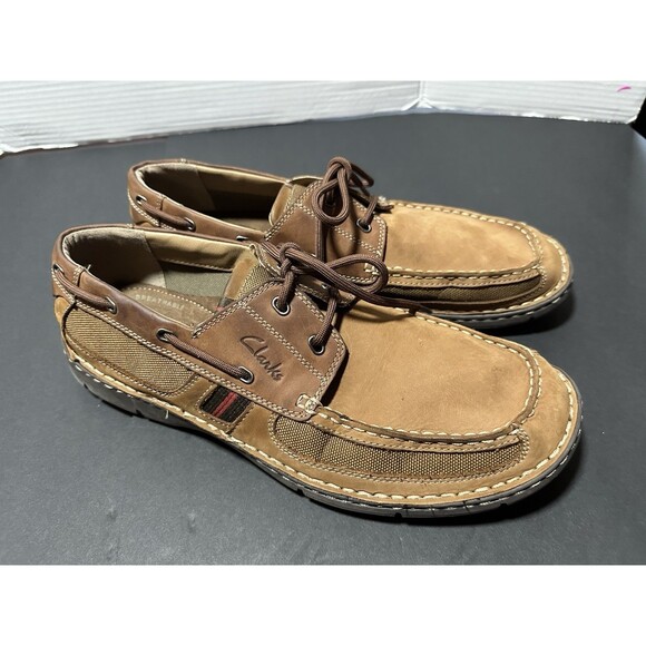 Clarks | Shoes | Clarks Mens Waterloo Xtr Lite Brown Leather Boat ...